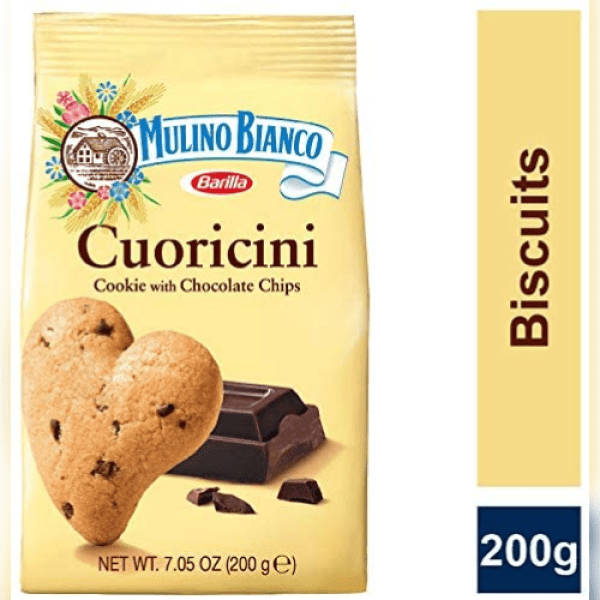 Mulino Bianco Barilla Cuoricini Cookie with Chocolate Chips 200g ...